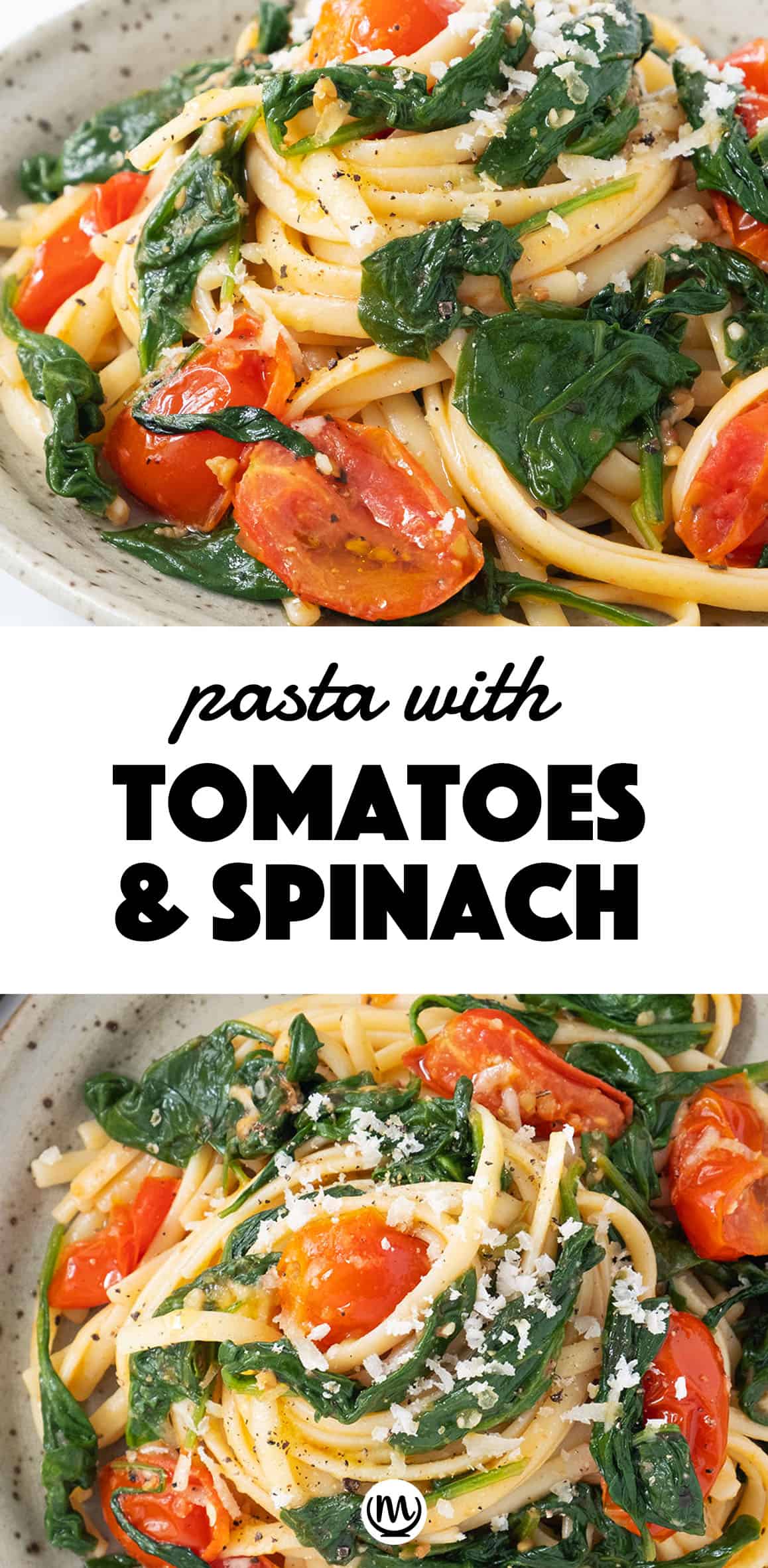 Pasta with Tomatoes and Spinach - The clever meal