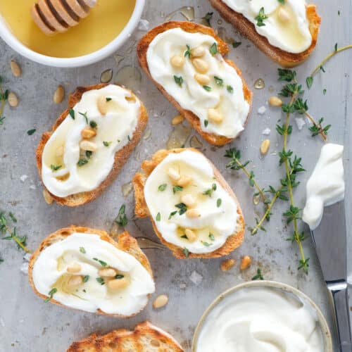 Whipped Ricotta Crostini - The clever meal